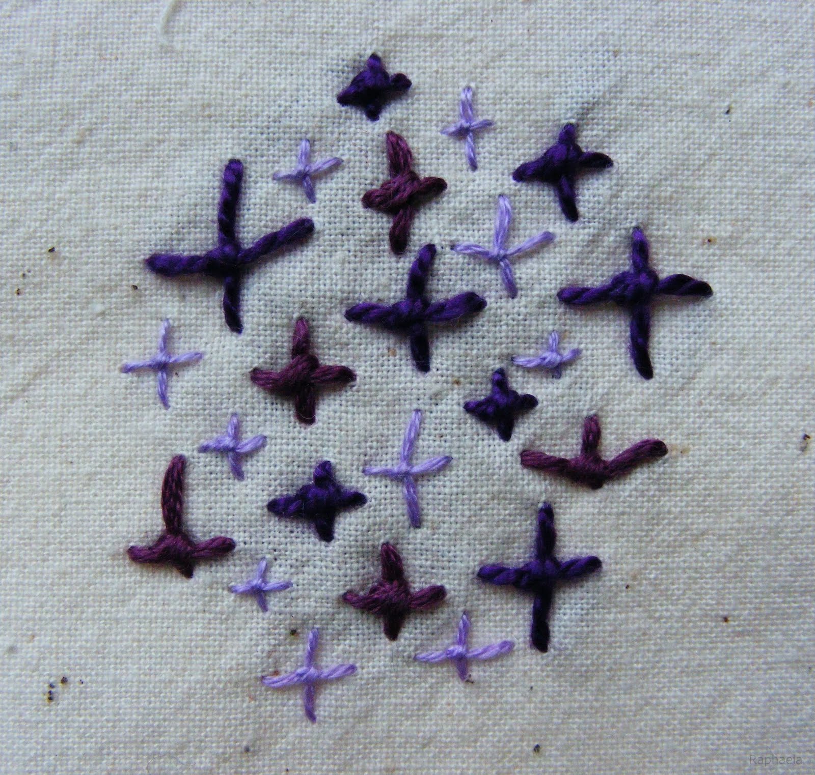 Textile Explorations: Stitching Detail - Four Legged Knot Stitch