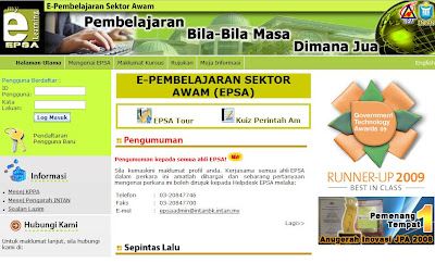 KnowledgeSharing@Training: EPSA: E-Pembelajaran Sektor Awam