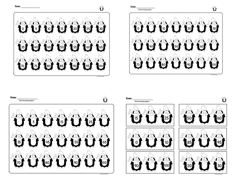 Welcome to Kinderglynn: Penguin Skip Counting