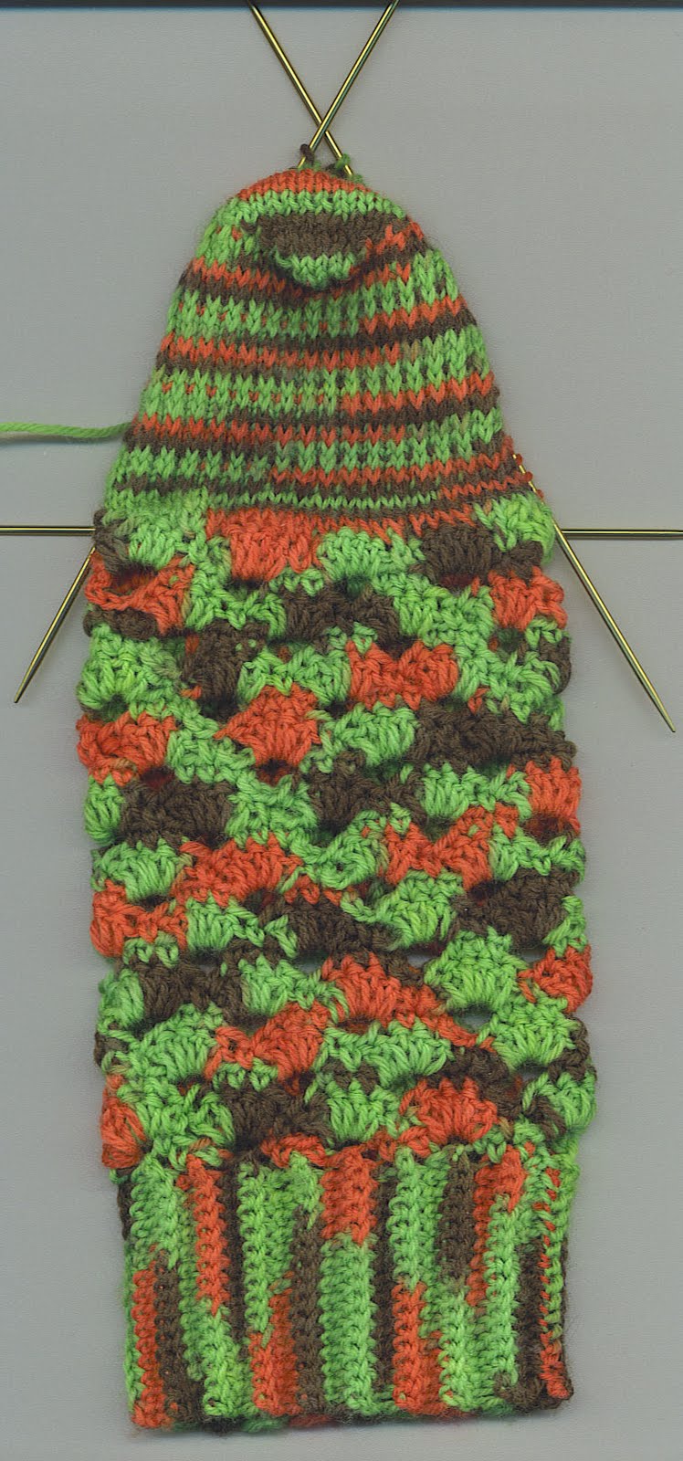 Crocheted Leg, Knitted Foot