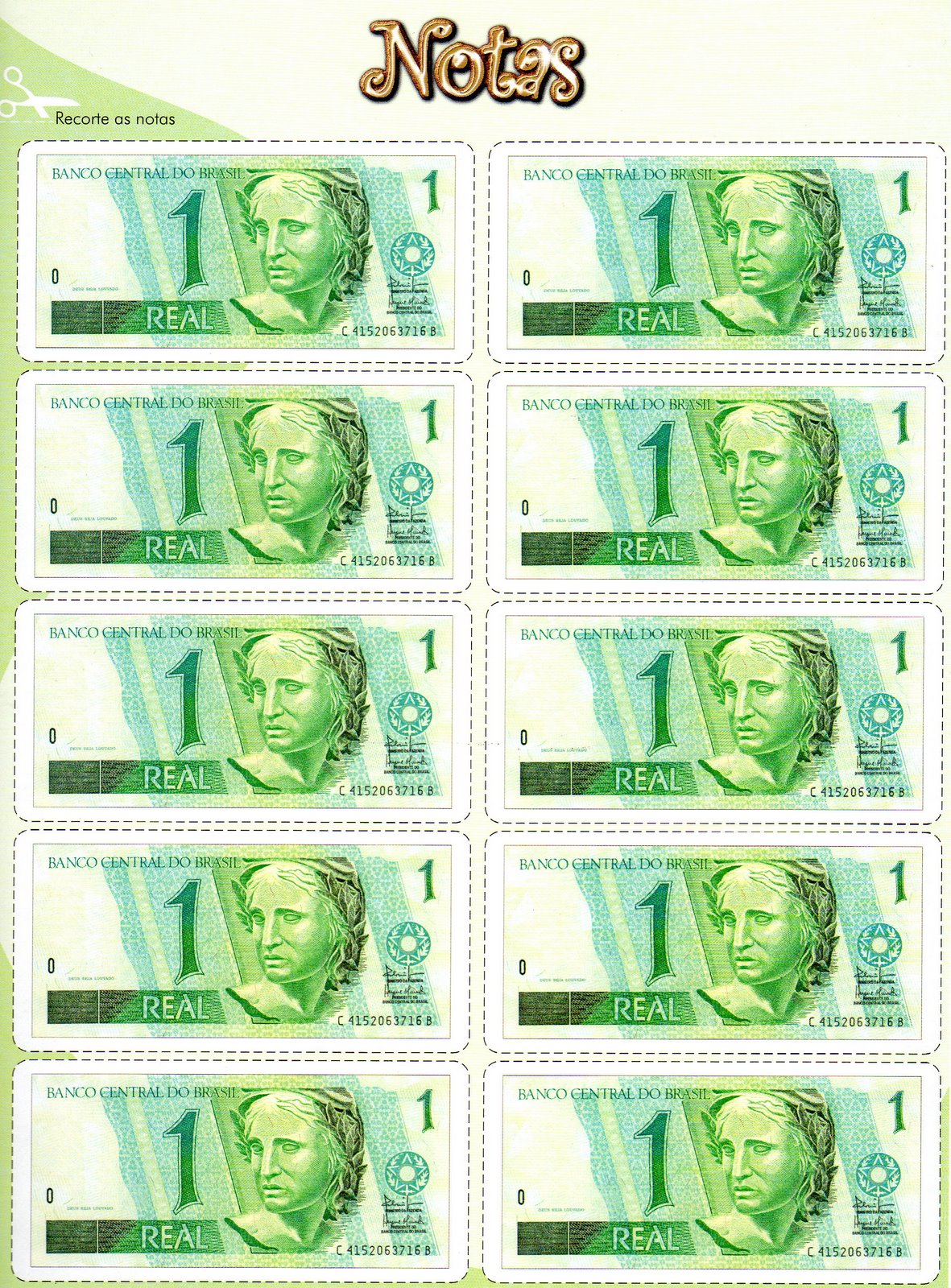 A CADA DIA UM NOVO APRENDIZADO: Sistema Monetário (Real)