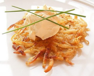 Parsnip, Potato and Cumin Cakes with Crème Fraîche and Chives ...