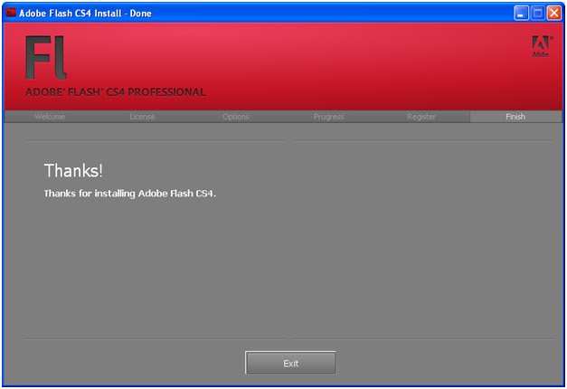 Andree: Instal adobe flash cs4