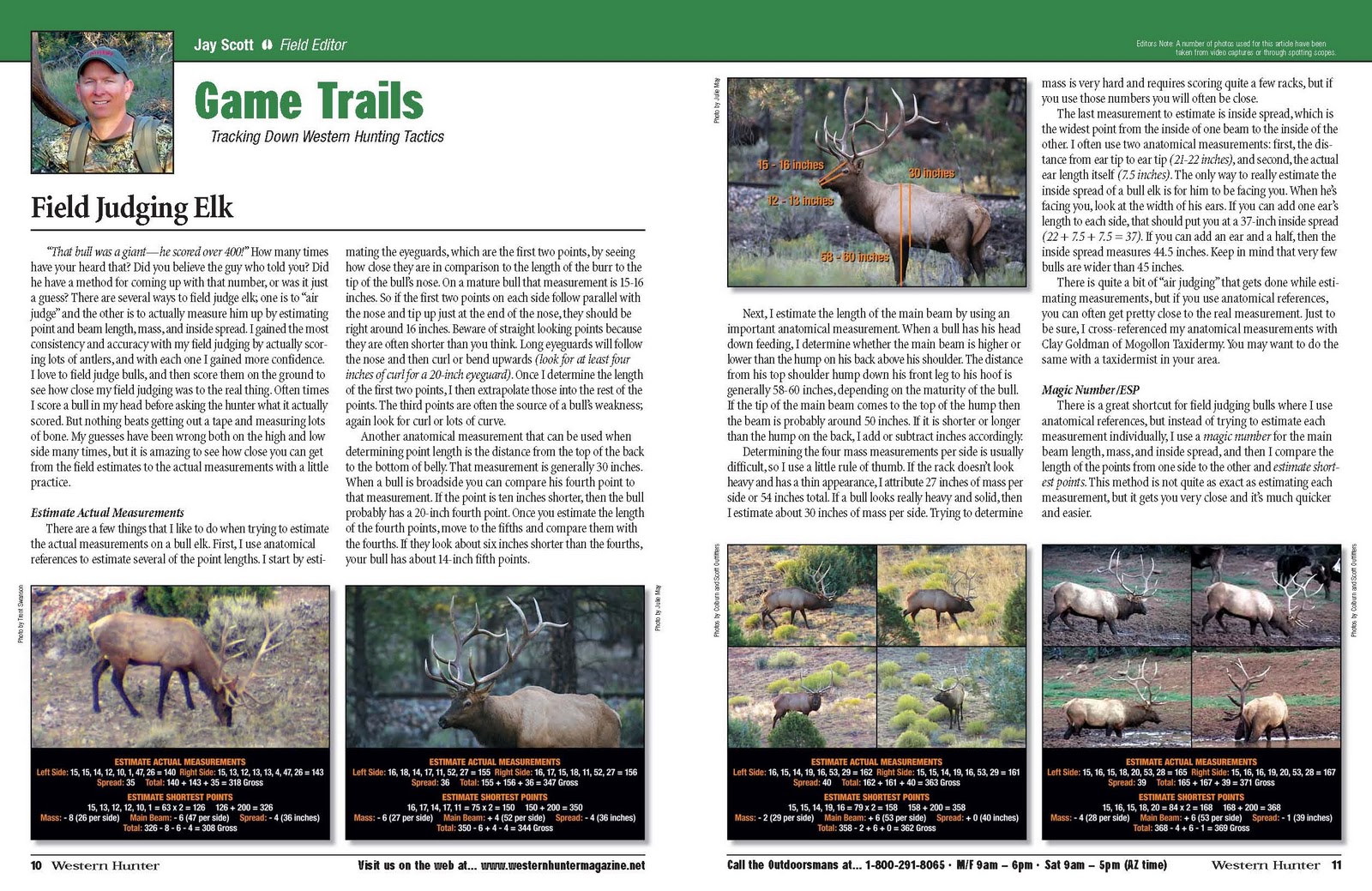 Jay Scott Outdoors: Field Judging Elk-Western Hunter Magazine