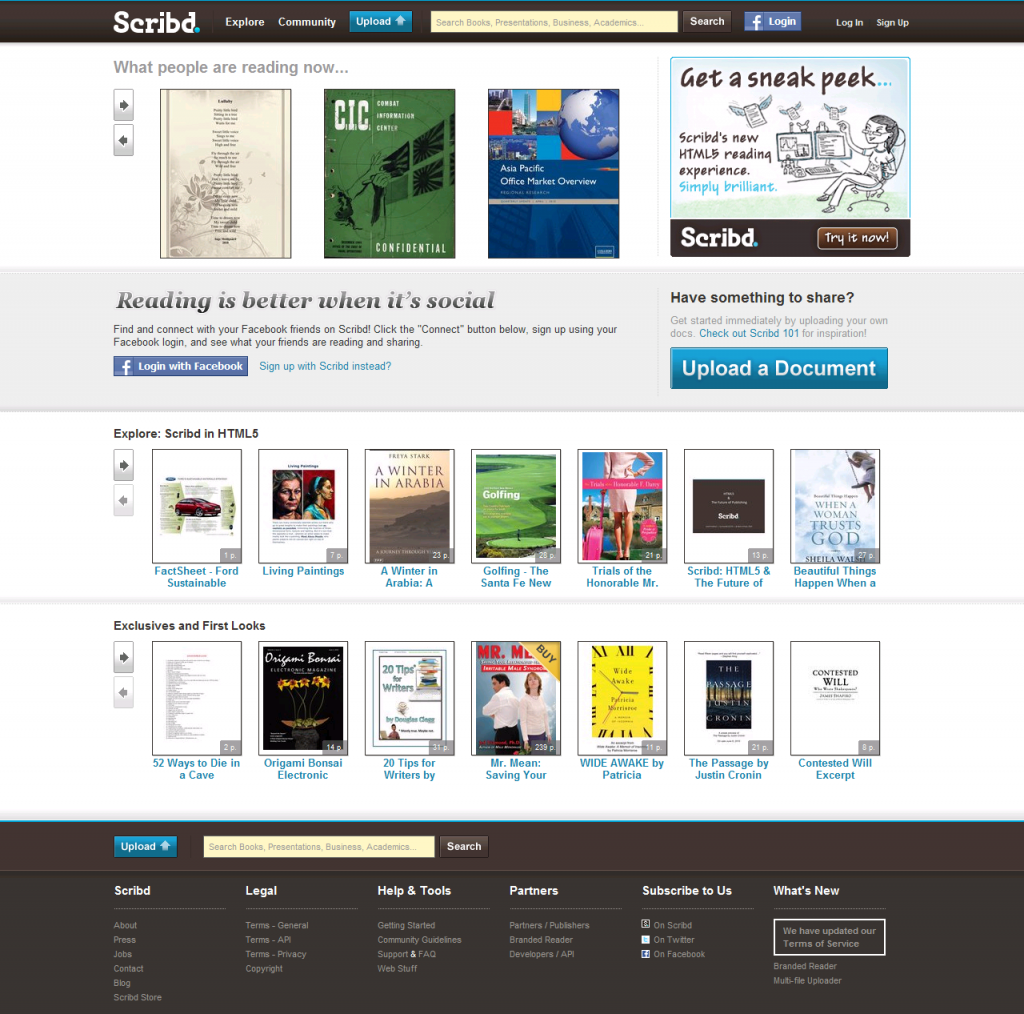 Scribd - Adding New Sites Every Day