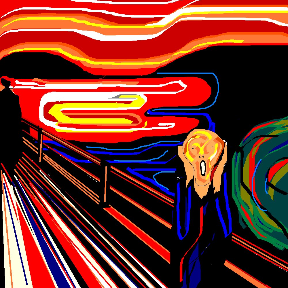 ms paint masterpieces: The Scream (Skrik) by Edvard Munch (1893–1910)