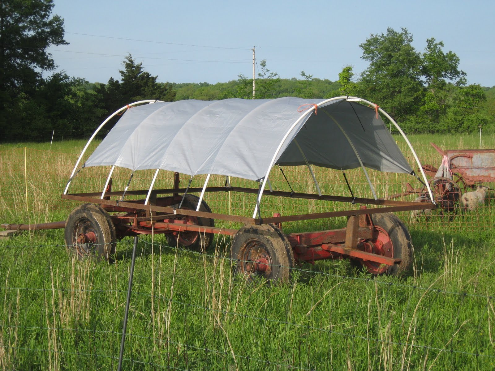 Kansas Fiber Farm: shade shelters