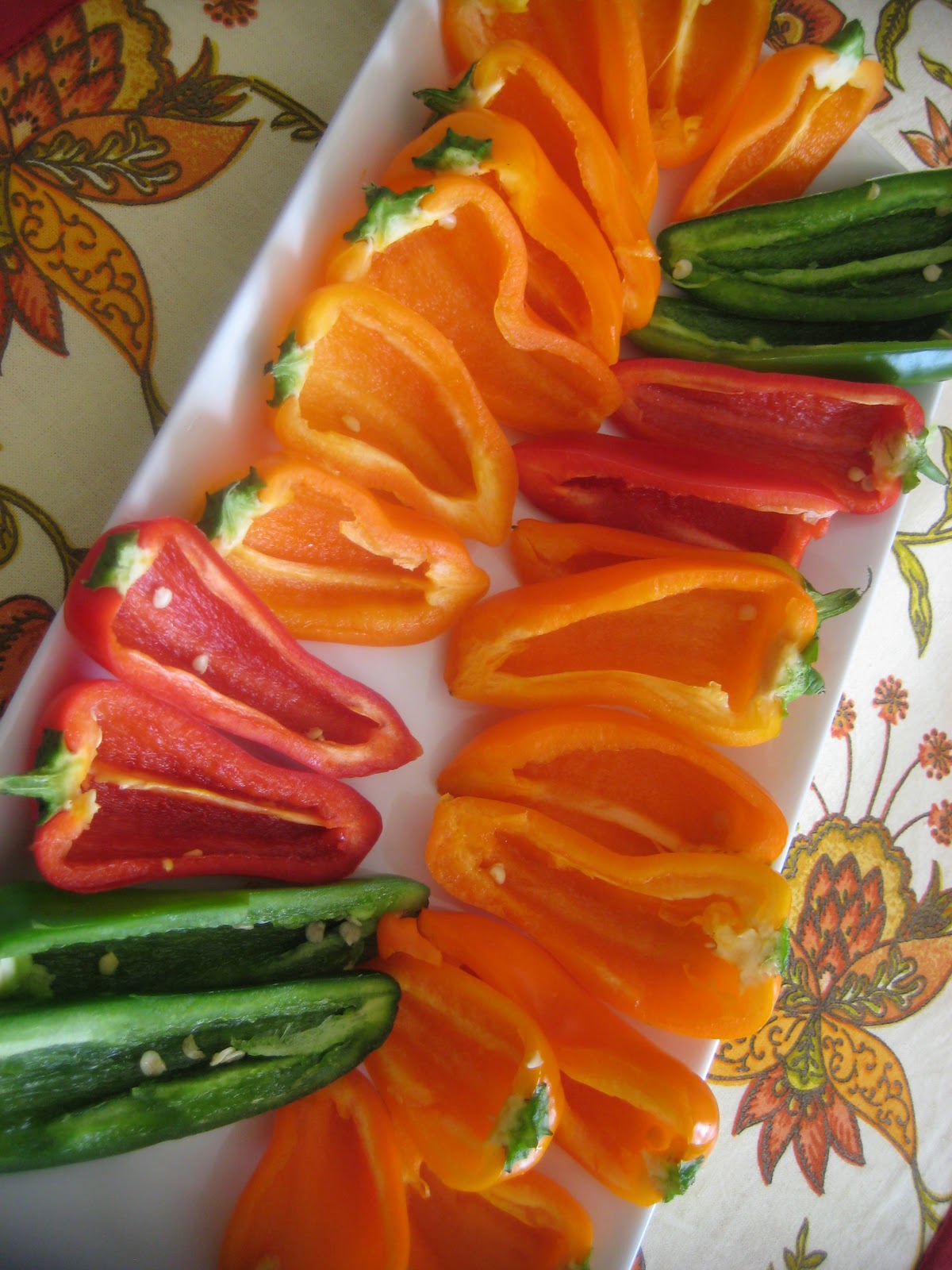 Deliciously Stylish: Grilled Stuffed Tri- Color Peppers with Grilled ...