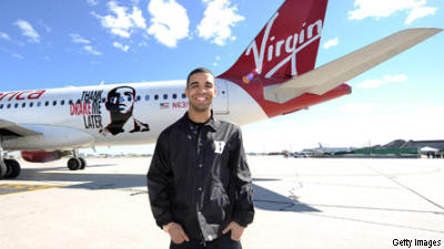 Air Drake...wowsa! Rapper, Drake, gets airplane named after him...