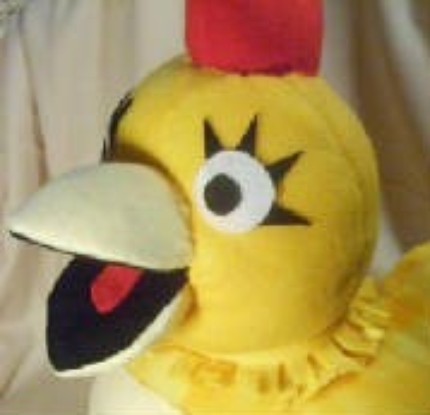 oddollsdotnet: Handmade Chica Puppet Doll OOAK with Squeaker