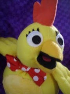 oddollsdotnet: Handmade Chica Puppet Doll OOAK with Squeaker