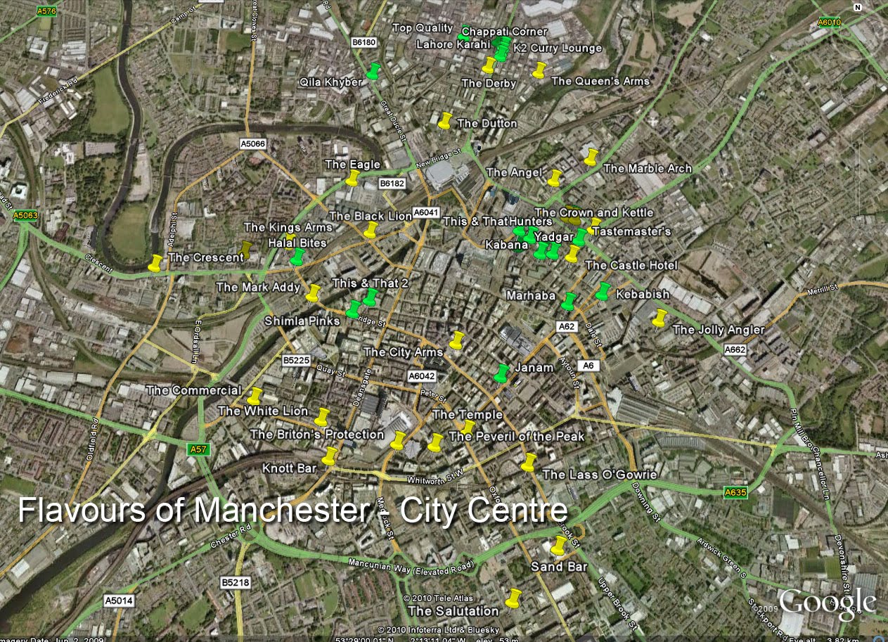 Flavours of Manchester: City Centre Map