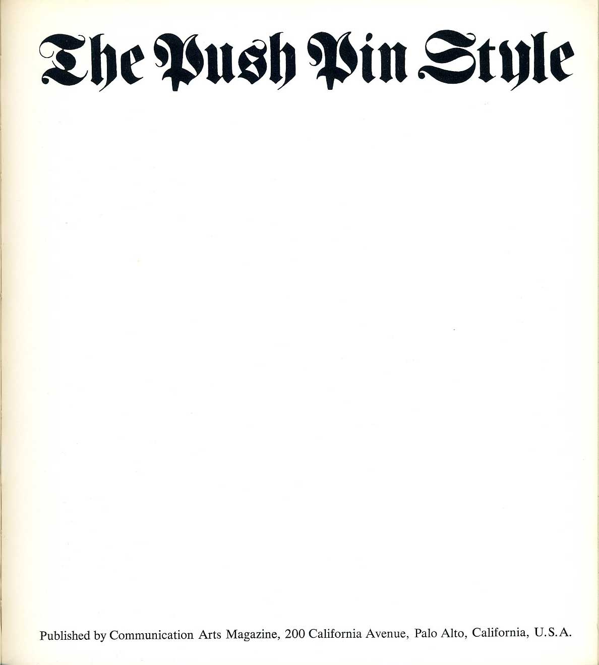 CULTURE DESIGN ANNEES 1968: P - comme PUSH PIN STUDIO