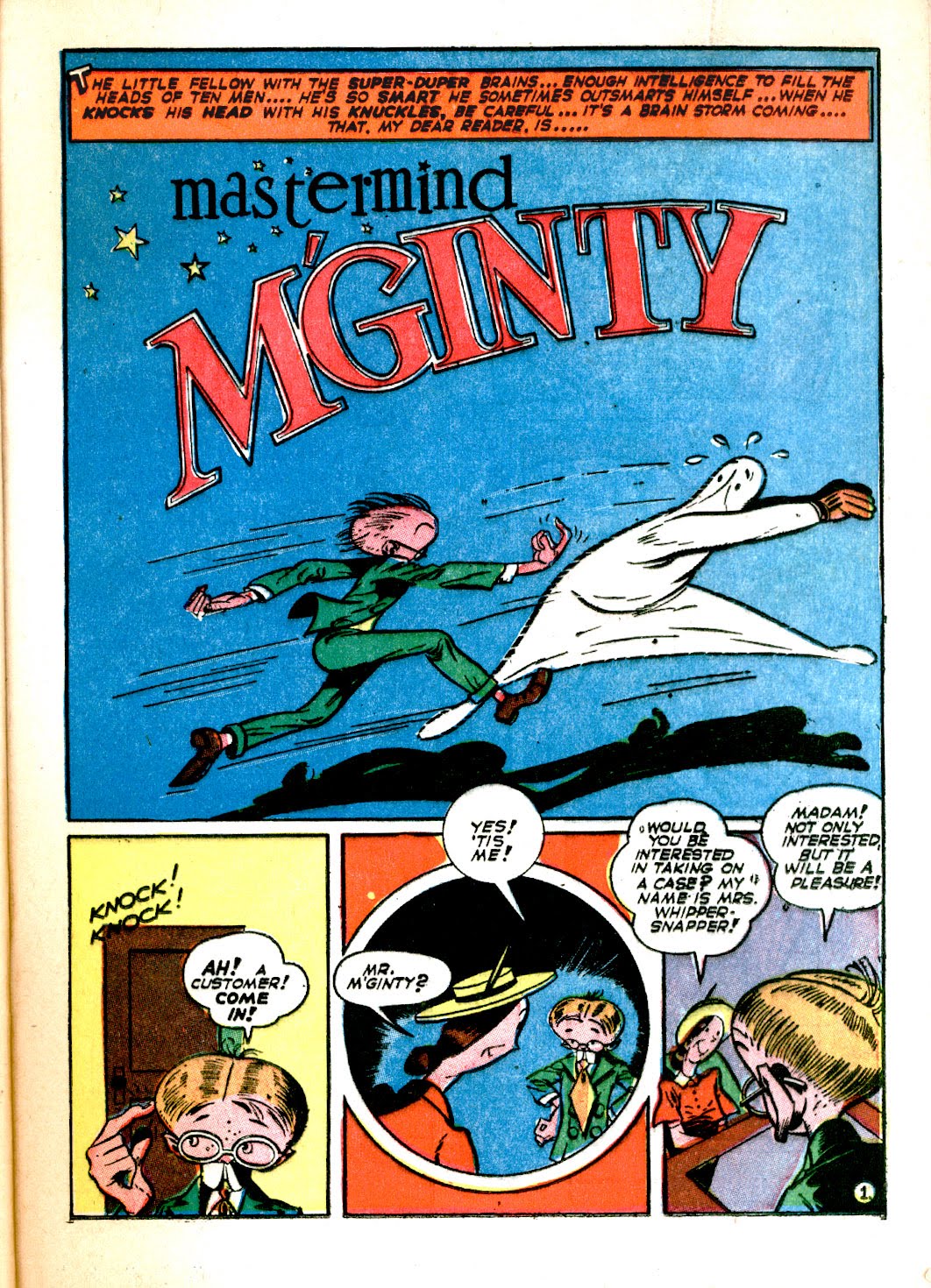The Comic Book Catacombs: Mastermind M'Ginty! (Holyoke;1946)