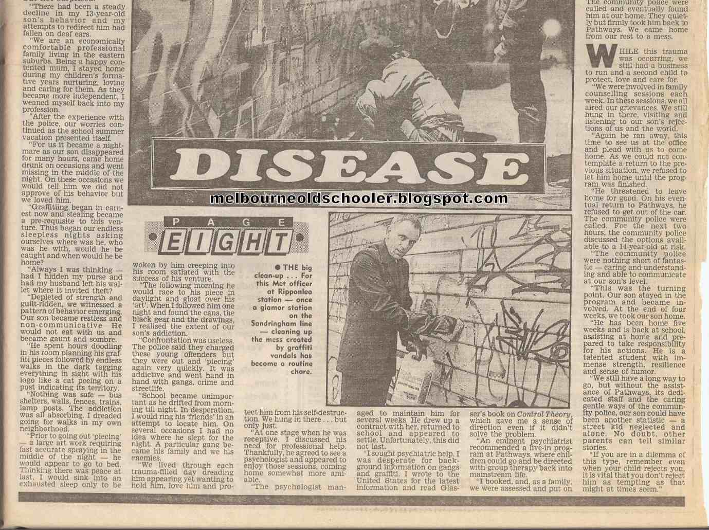 Melbourne Oldschooler - Old School Melbourne Graffiti: Graffiti Disease