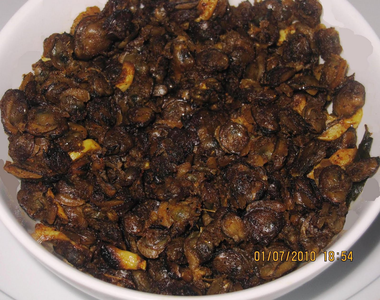Sherly's MIcro Kitchen: Mussels Fry (Small Size) - Kakka Erachi Fry
