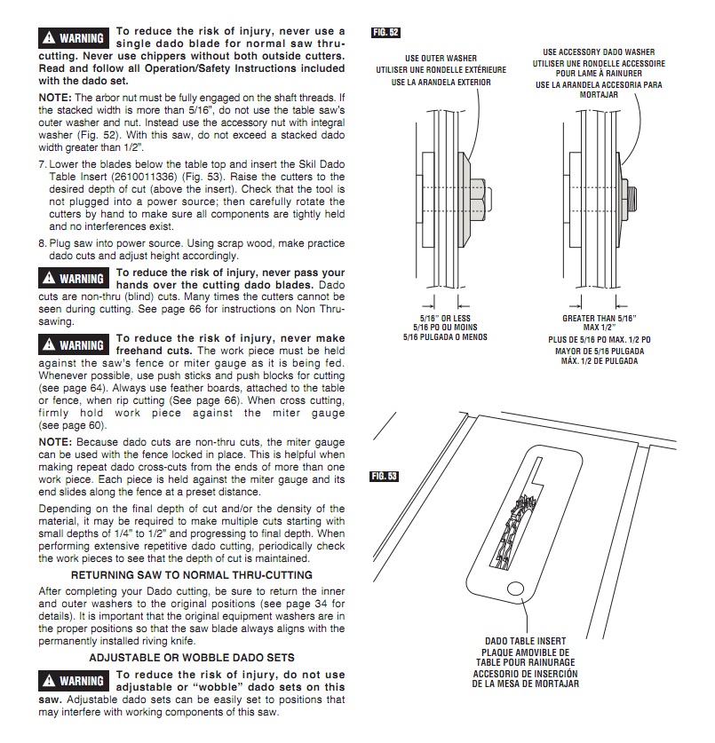 Dado Installation, Usage, Questions | Woodworking Talk