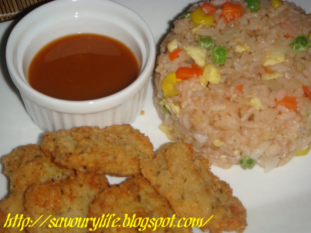 savourylife: Fish Nuggets and Char Siu Fried Rice