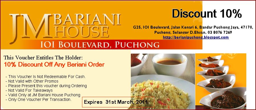 Top Catering for Malay Food - Puchong JM Bariani: February 2011
