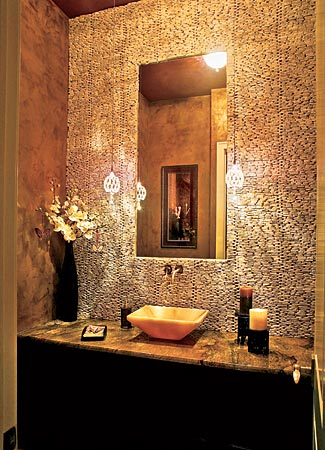 The Granite Gurus: Beautiful Powder Bath Ideas