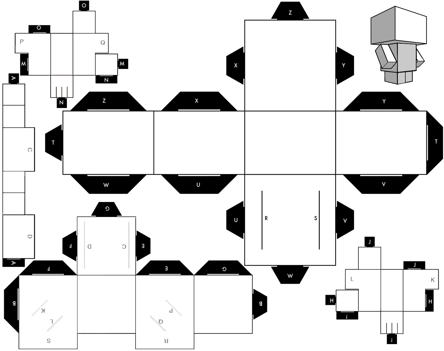 Univers mélangés: les jouets en papier (paper toys)