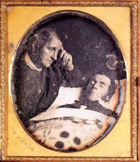 Early Post Mortem Photography: Dead Man With Relative