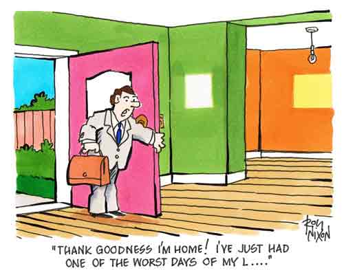 Roy Nixon's cartoon blog: Home from Work