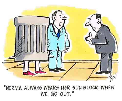 Roy Nixon's cartoon blog: Sun Block