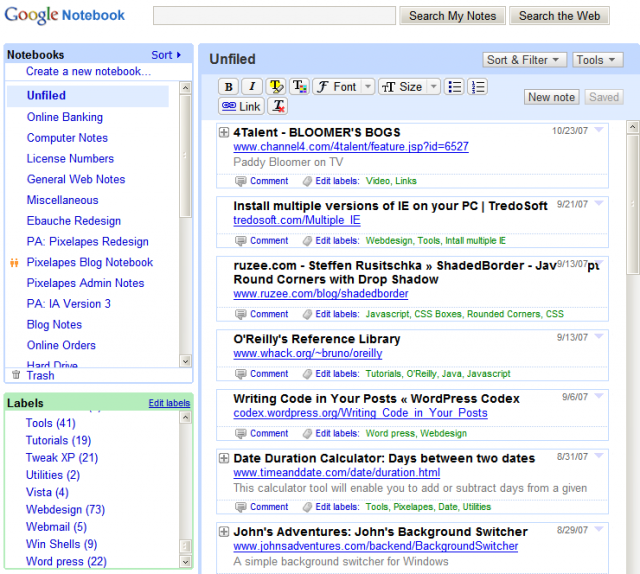 educ@nt amb noves tecnologies: Google Notebook