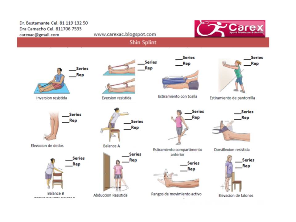 CAREX Sport Medicine: EJERCICIOS PARA PERIOSTITIS