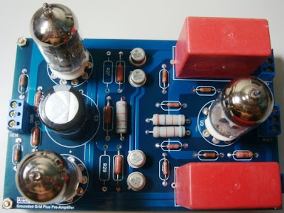 DIYのオーディオキット: Grounded Grid Plus Pre-Amplifier 接地グリッドプラスプレアンプ