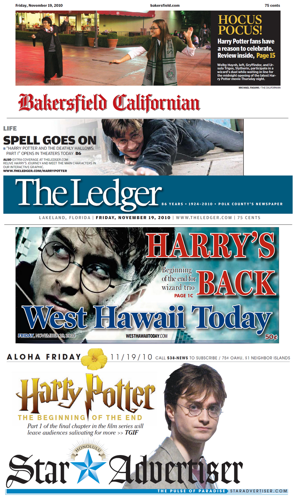 Page One: Harry Potter is here!