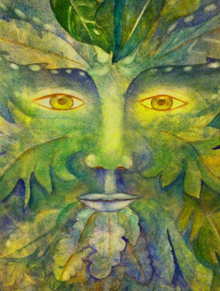 Watercolor Muse: Green Man - WIP Forever??