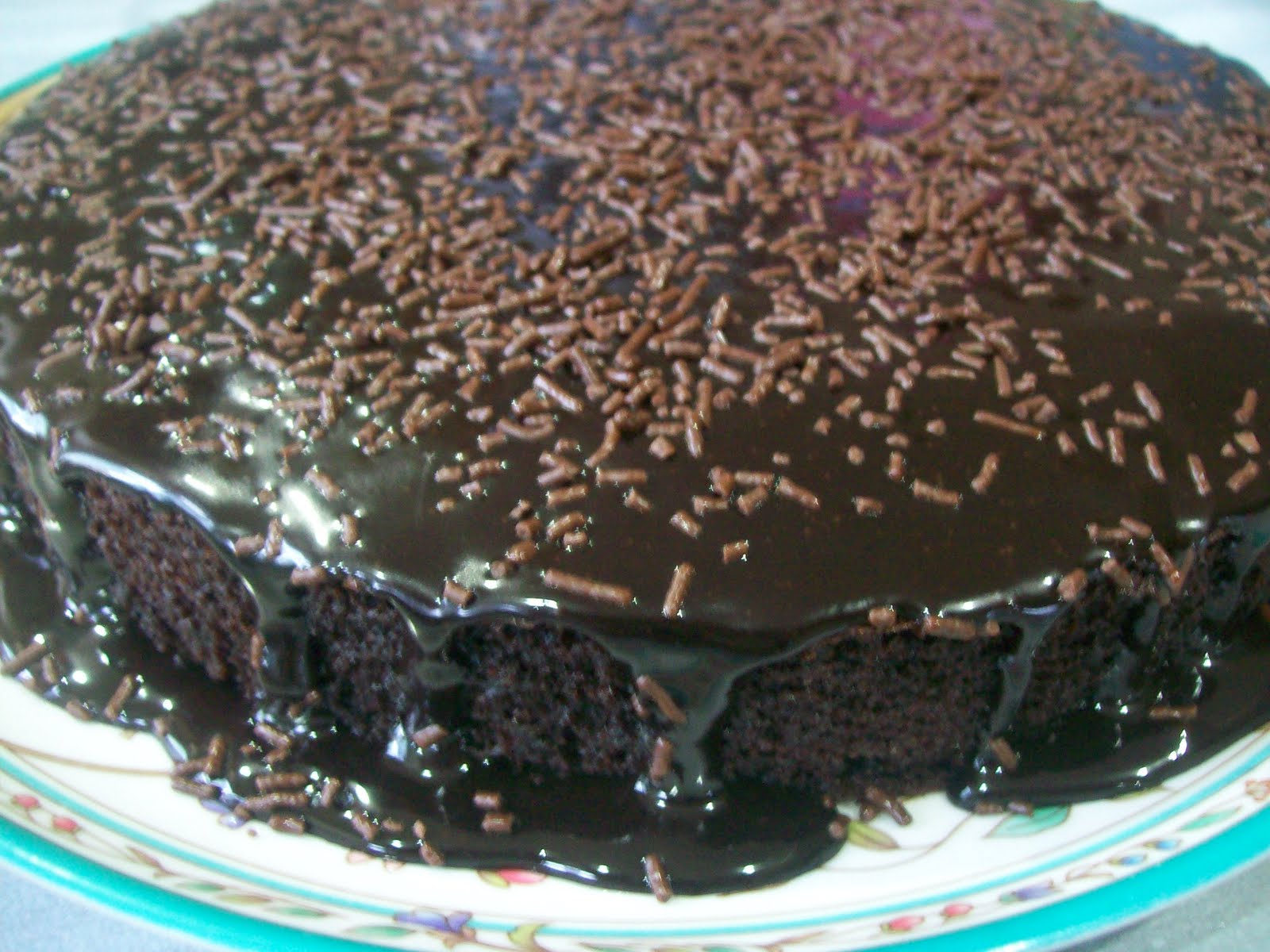 A slice of cake to inspire: kek choc moist