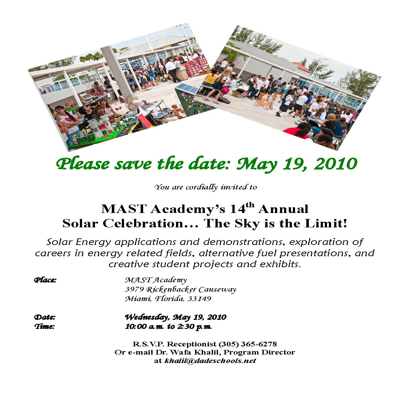 MAST Academy Captain's Blog: Solar Celebration is on the Horizon