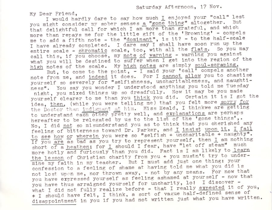 *Numinosity*: The Courtship Letters~ A Perceived Impropriety