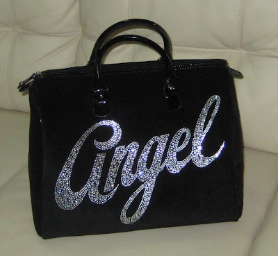 Shop@Sarah's: Victoria's Secret - BLACK ANGEL DIAMANTE BAG