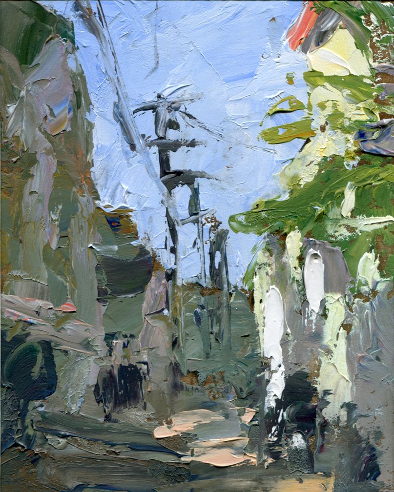 TOM BROWN FINE ART: URBAN PALETTE KNIFE STUDY BY TOM BROWN