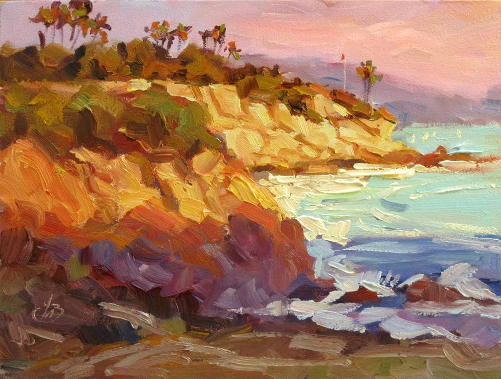 TOM BROWN FINE ART: TOM BROWN CALIFORNIA IMPRESSIONIST PLEIN AIR OCEAN SURF