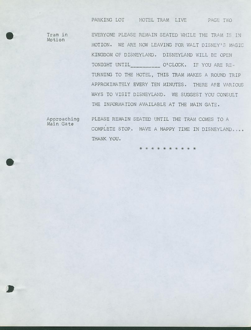Vintage Disneyland Goodies: Tram Scripts (Get It? HA!)