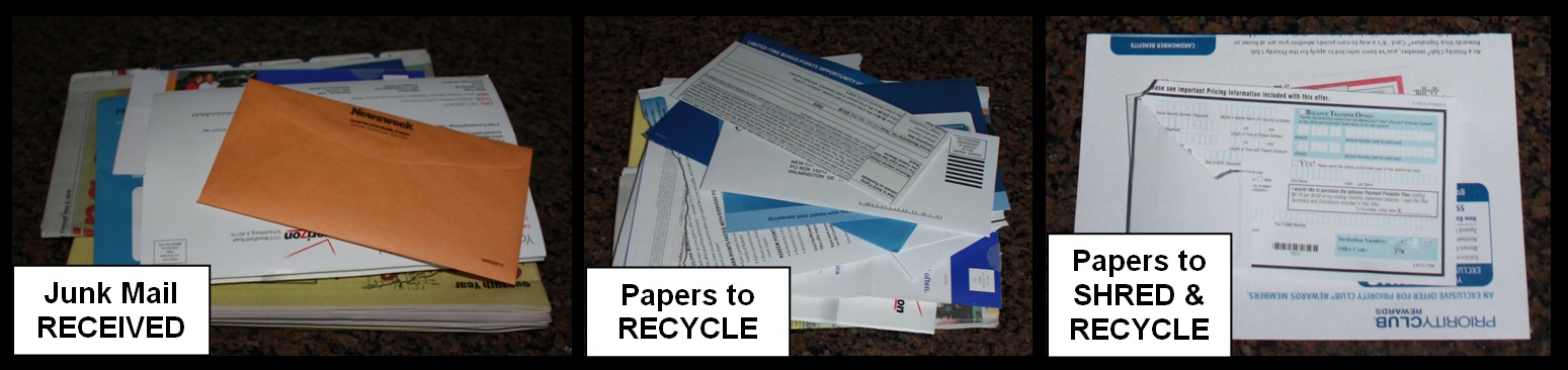 Picture Your World Organized & Easier: Reduce & Recycle Junk Mail