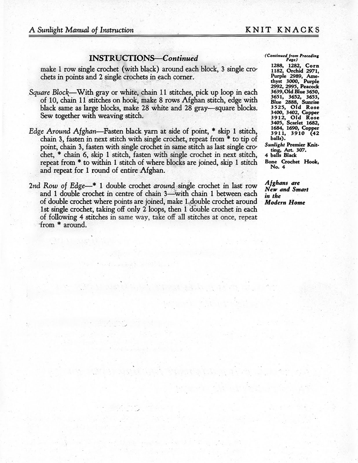 knick knack knit: Stained Glass Afghan