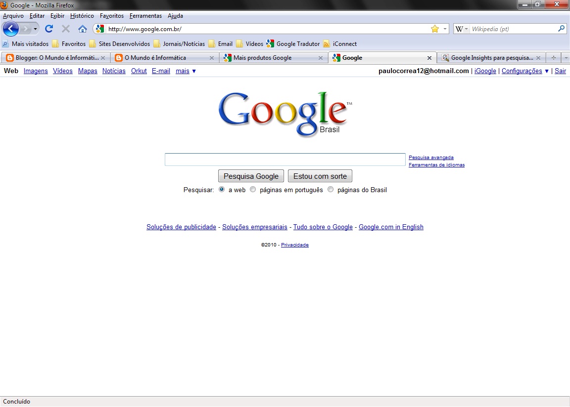 Conhecendo o Google - Pesquisa Básica (Parte 1) ~ O Mundo é Informática