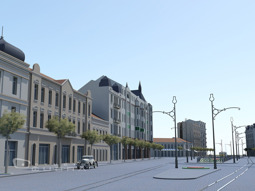 Studio Čubra: Back to 1930s: Visualization of Terazije square, Belgrade