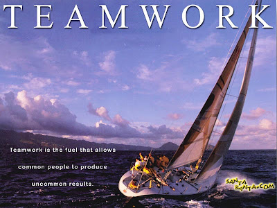 Motivational Wallpaper on Team Work: Power of Team - Dont Give Up World