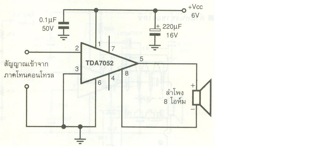 Electronics Circuit : Power amp TDA 7052
