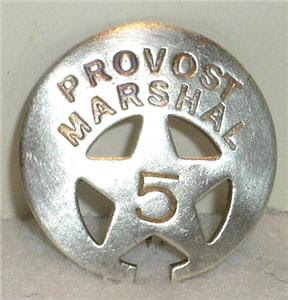 Collectibles + Closeouts: Provost Marshal Badge