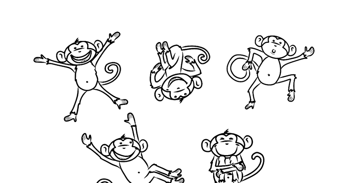 Five Little Monkeys Jumping On The Bed Coloring Pages Coloring Pages