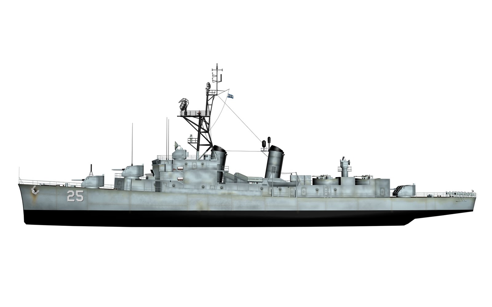 Arte en 3D: Segunda División de destructores - 1982