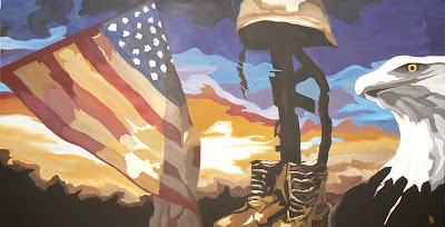 Daily Painters Of Colorado: Abstract Military Tribute by Jen West